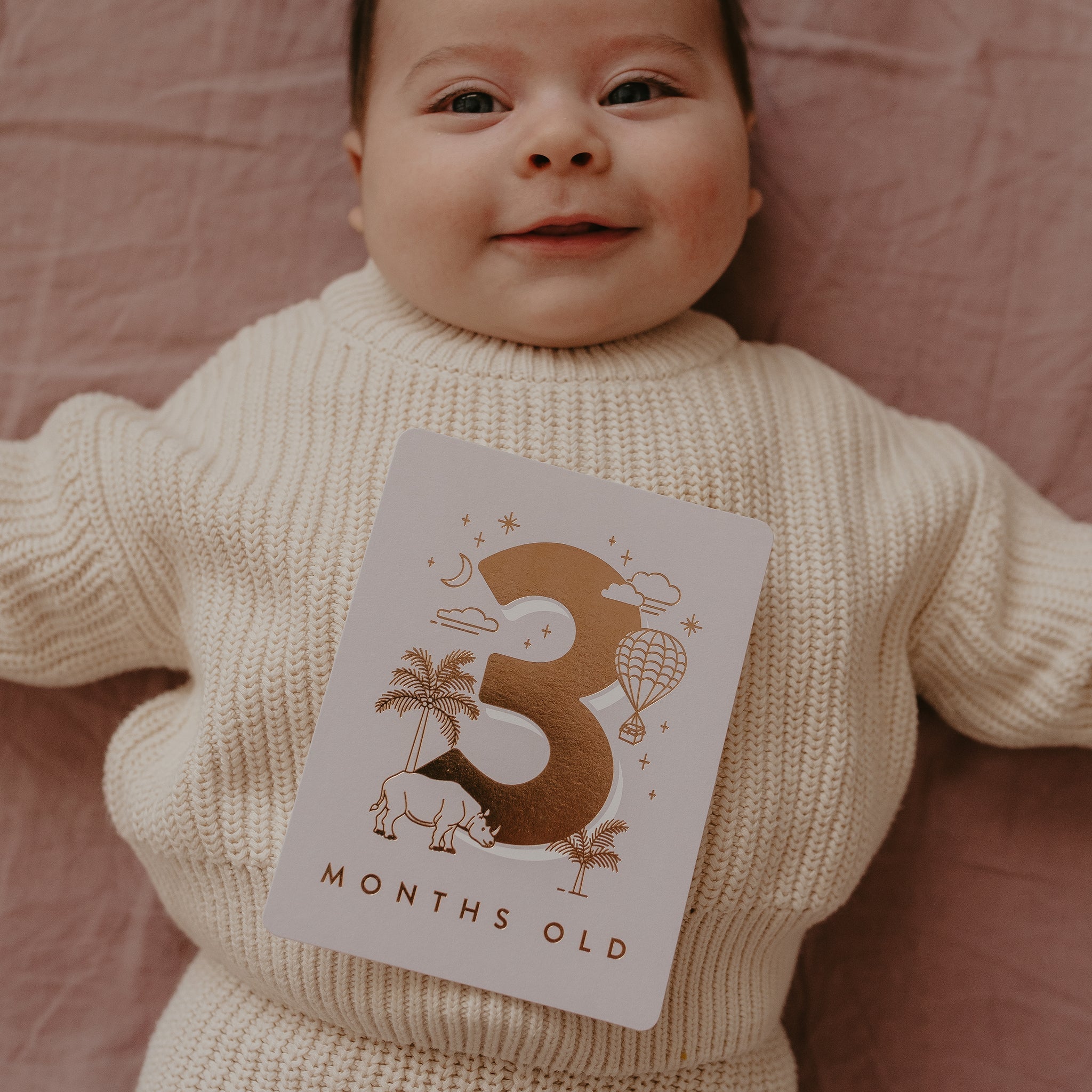 Baby Milestone Cards Cream– Room to Bloom